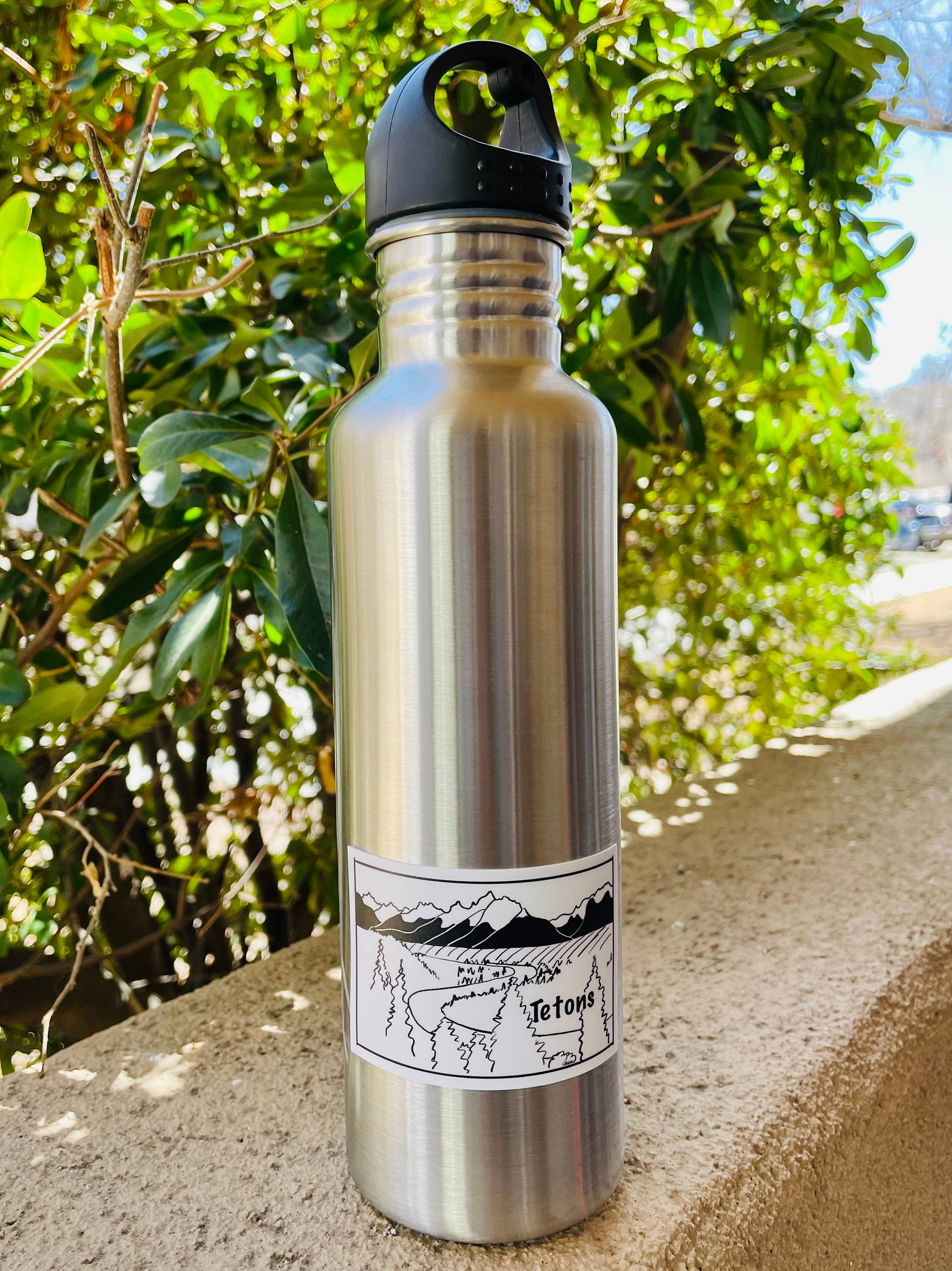 Tetons Sticker - Vinyl Sticker - National Parks - Black and White ...