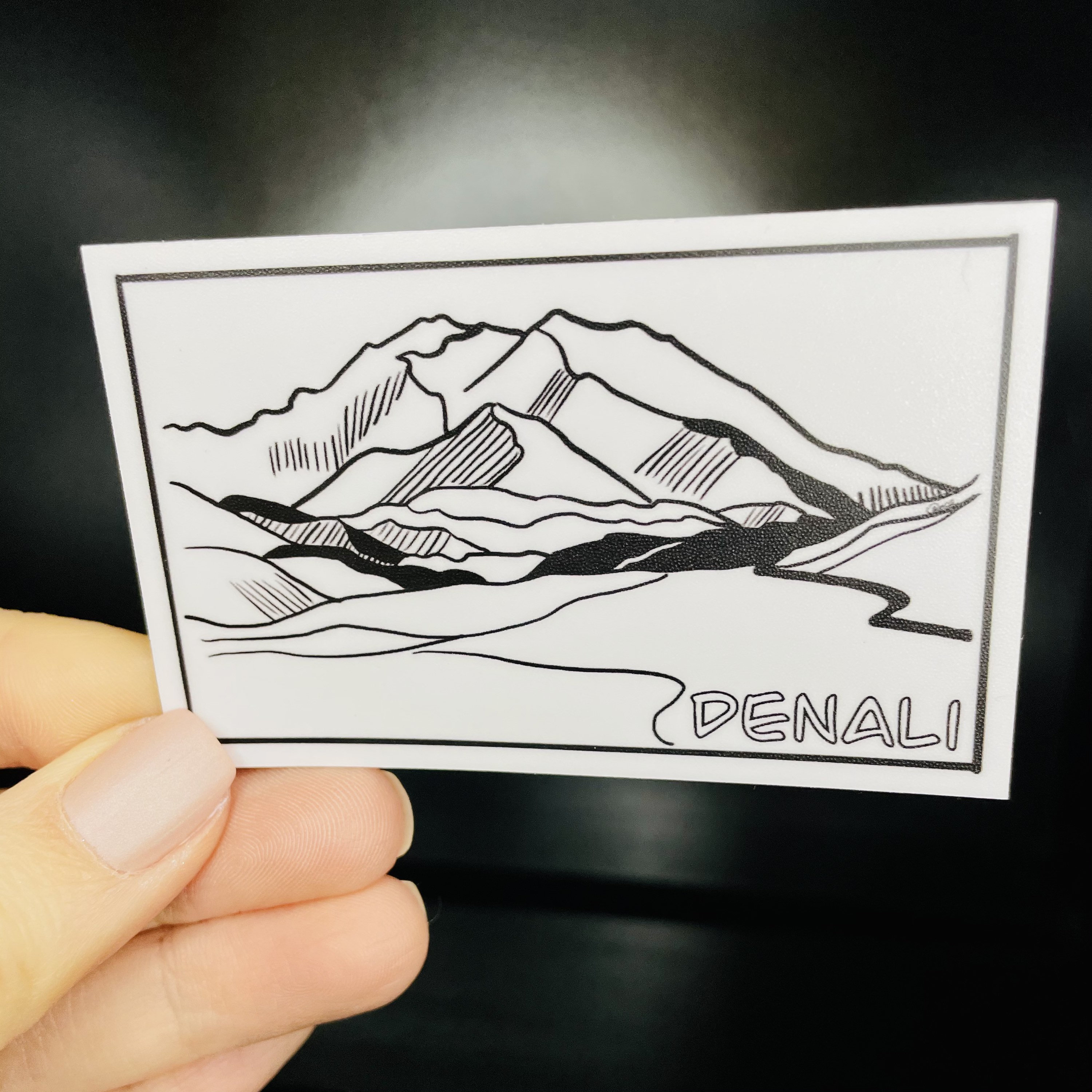 Denali Sticker Vinyl Sticker National Parks Black and - Etsy UK