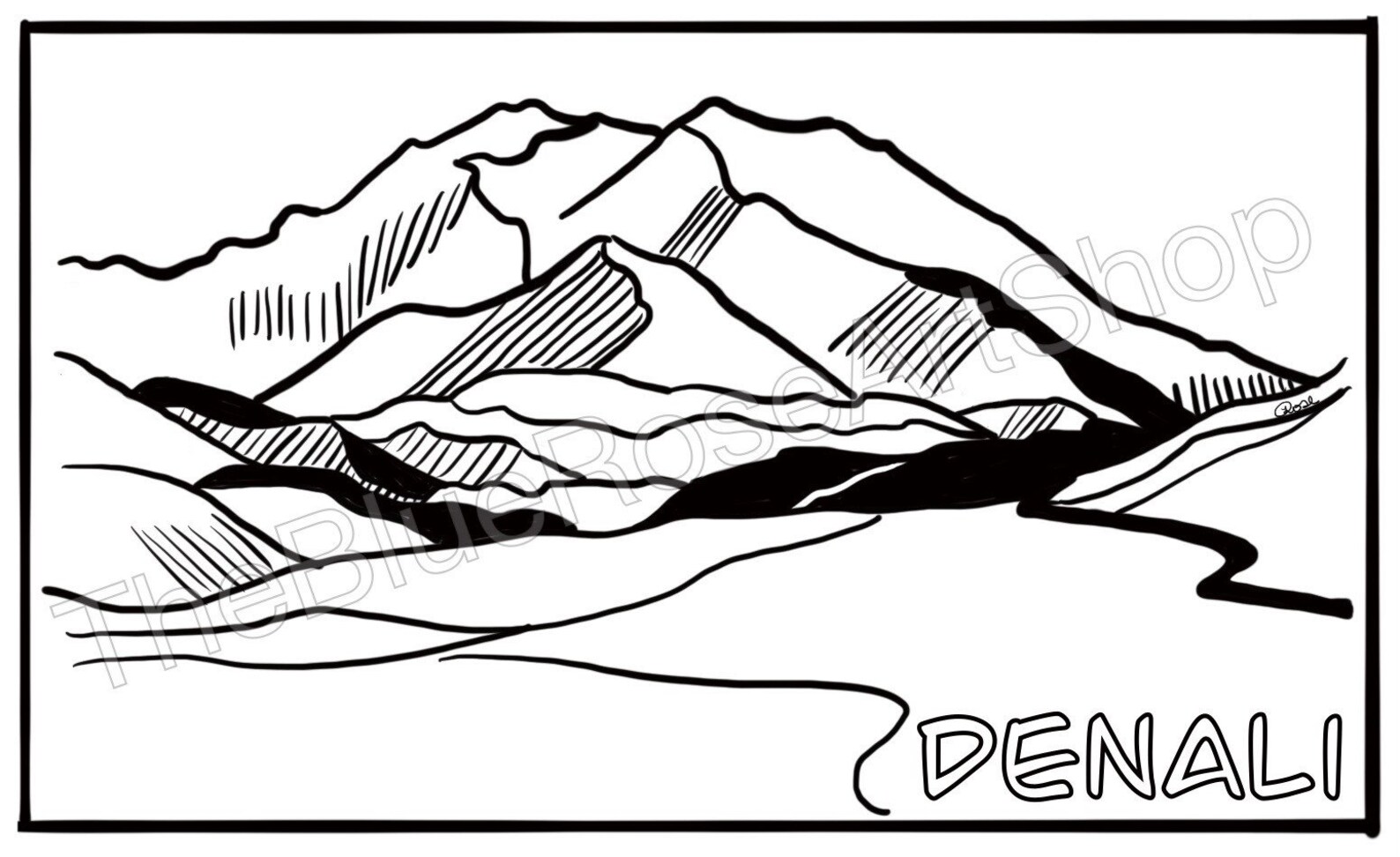 Denali Sticker Vinyl Sticker National Parks Black and - Etsy UK