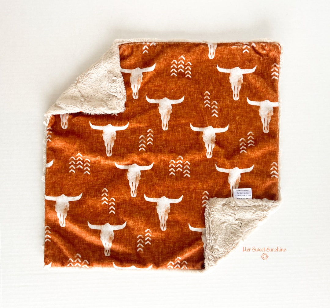 Desert Skulls Baby Blanket Minky Custom Blanket Baby Blanket Boho ...