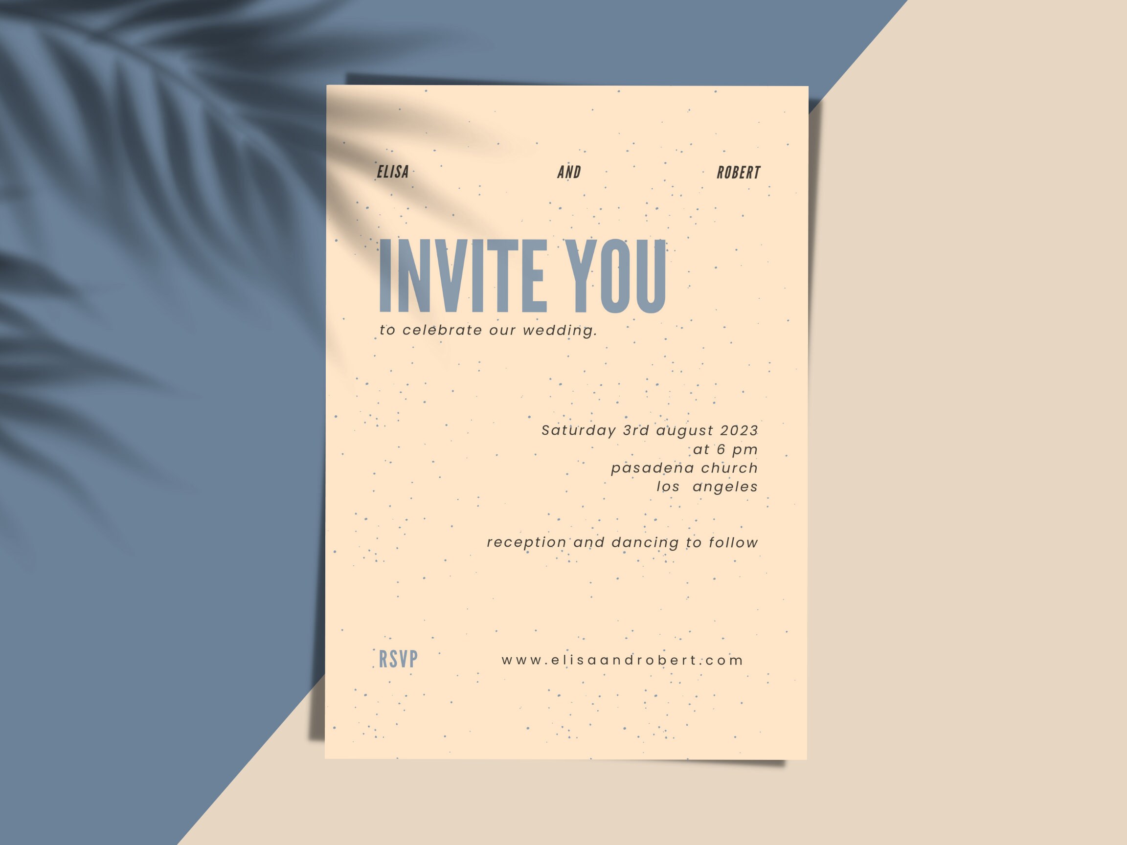Modern Magazine Wedding Invitation | Template | Editable | Wedding ...