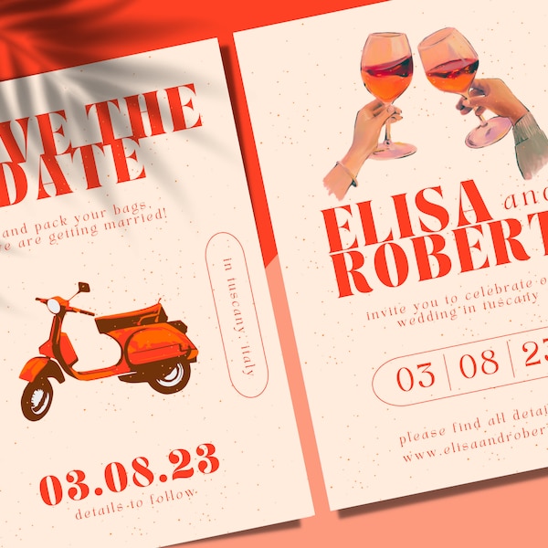 Italian Invitation Template - Etsy