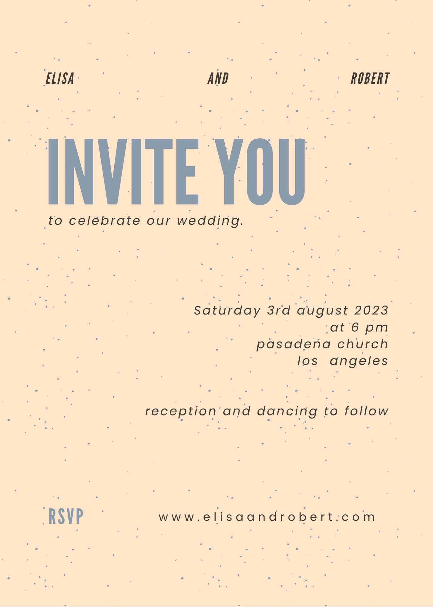 Modern Magazine Wedding Invitation | Template | Editable | Wedding ...