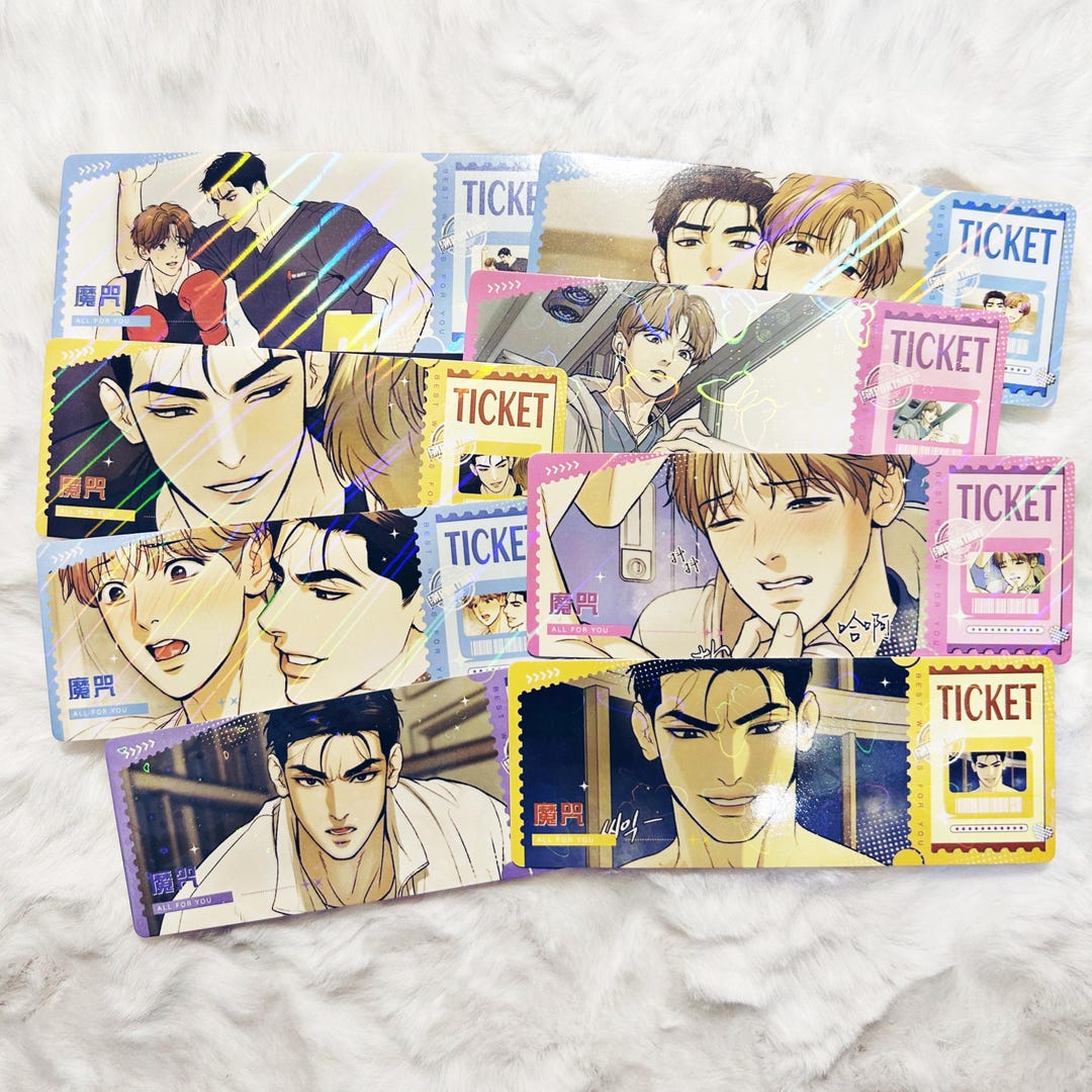 Yaoi Jinx Manhwa Ticket Bookmarks - Etsy