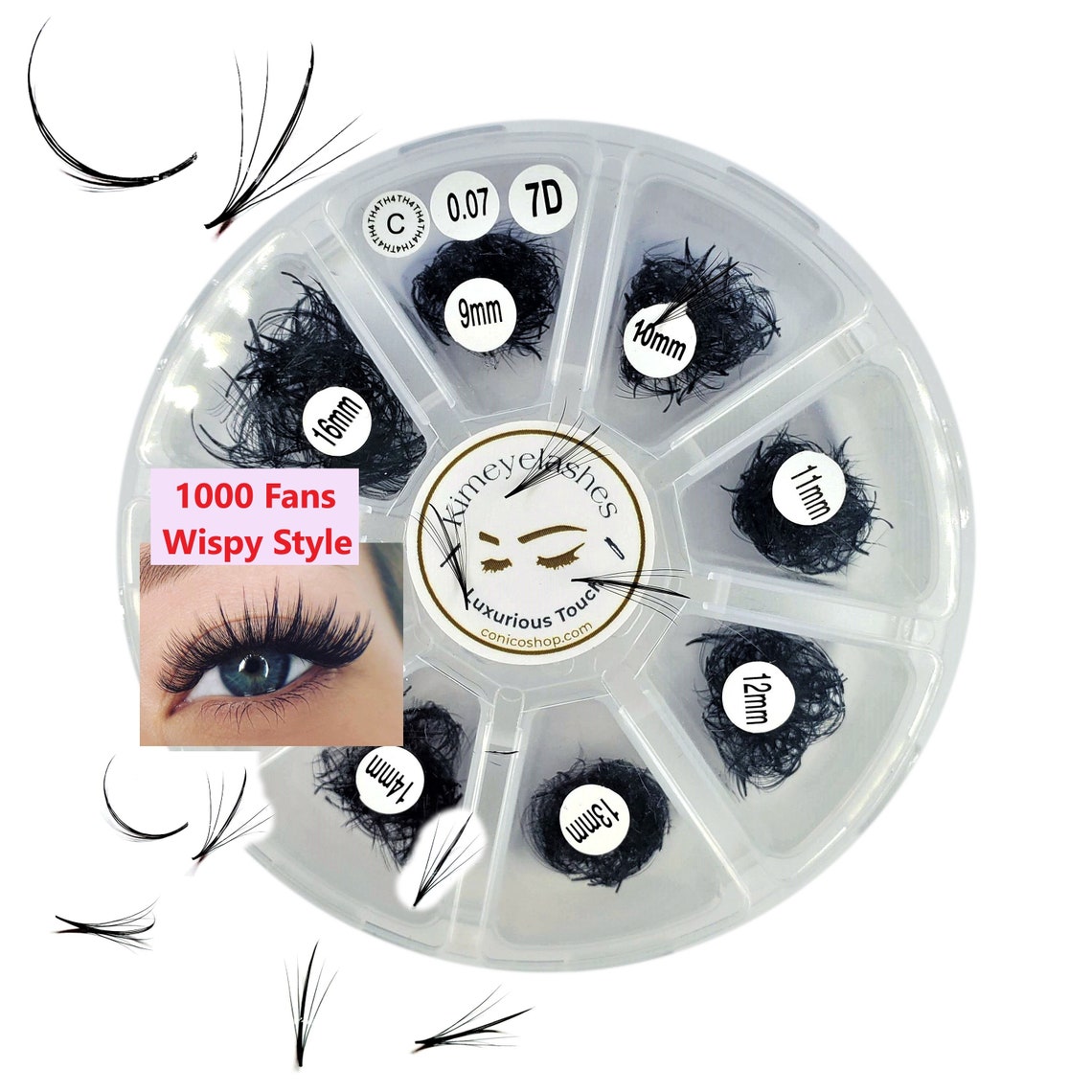 5D 7D Wispy Lashes 1000 Fans 0.07 Mixed Lengths Premade Volume - Etsy
