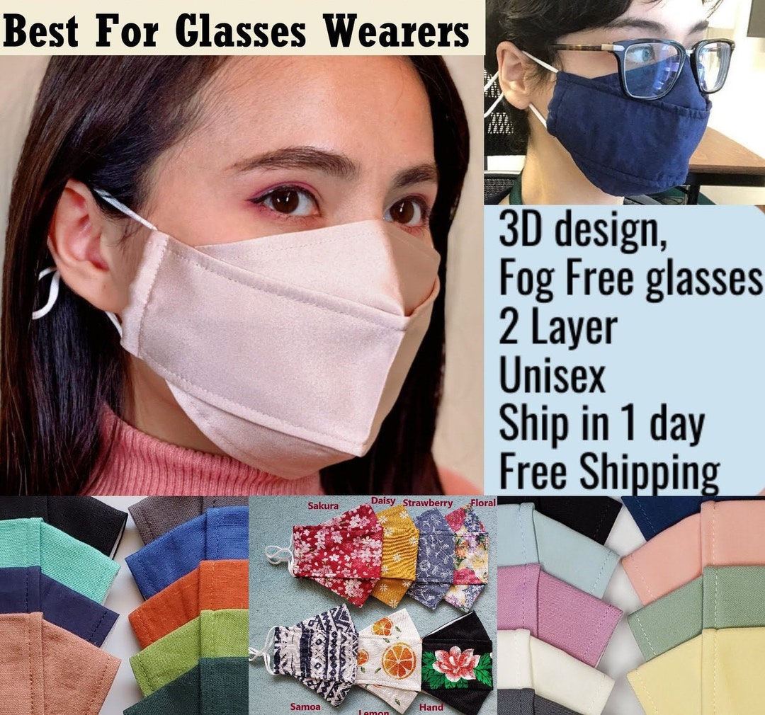 Face Mask Bundle Great for Glasses Wearers Anti Fog USA Handmade Easy ...