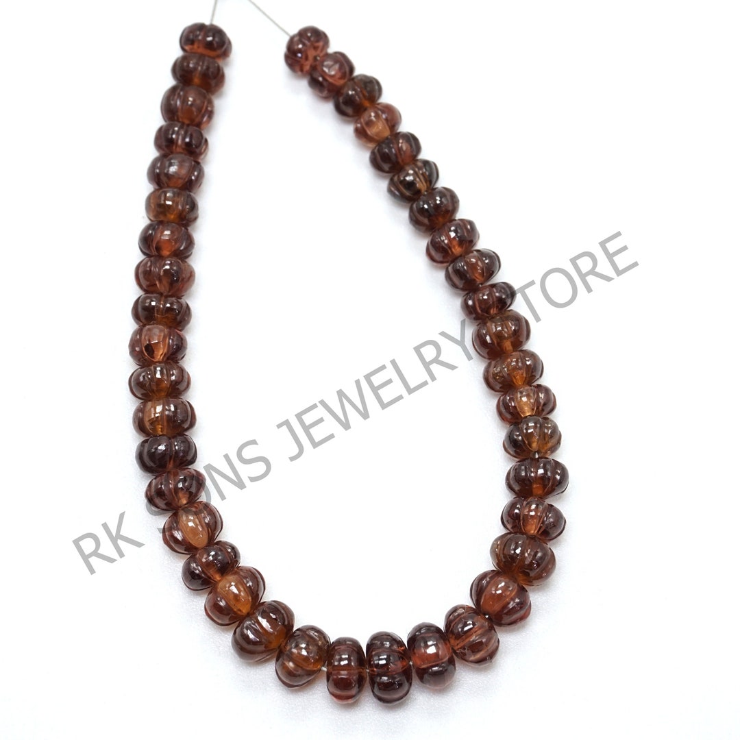 Extremely Rare Zircon Carved Melon Beads, Natural Zircon Gemstone Beads ...