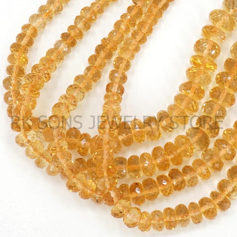 Extremely Rare Natural Citrine Beads, 5 - 9 Mm High Quality Citrine ...
