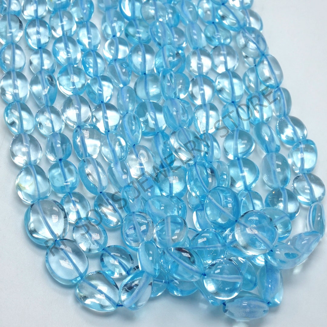 Extremely Rare Blue Topaz Beads, Natural Sky Blue Topaz Nugget Shape ...
