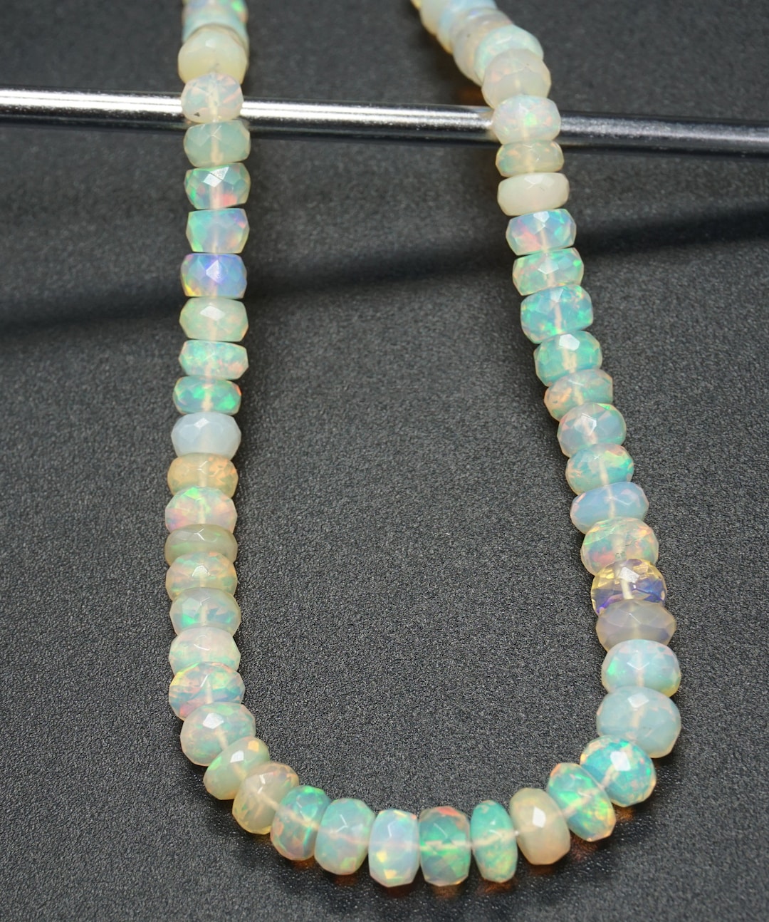Natural Opal Beads, Fire Ethiopian Opal Faceted Beads, Fire Opal ...