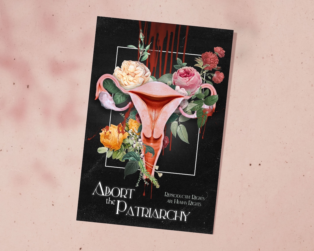 Pro-choice Postcard Print | Roe V. Wade Collage Art, Gift for Feminist ...