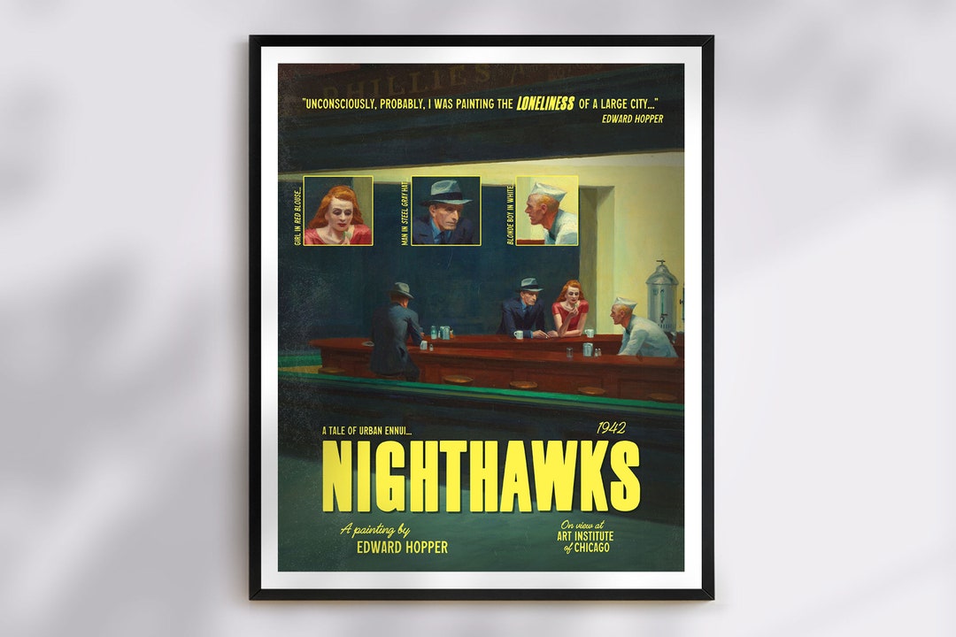 Nighthawks by Edward Hopper Art Print | Eclectic Wall Decor, Retro ...