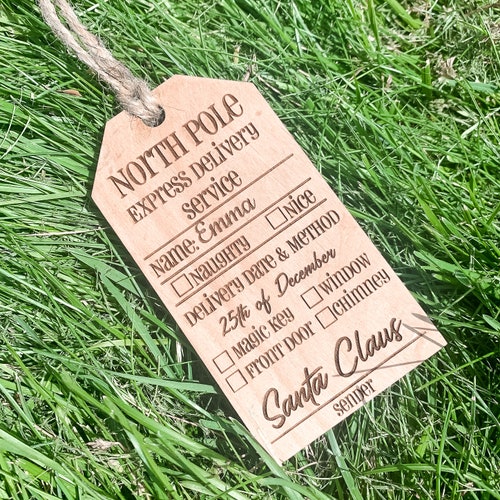 North Pole Delivery Tag // SVG PDF | Etsy