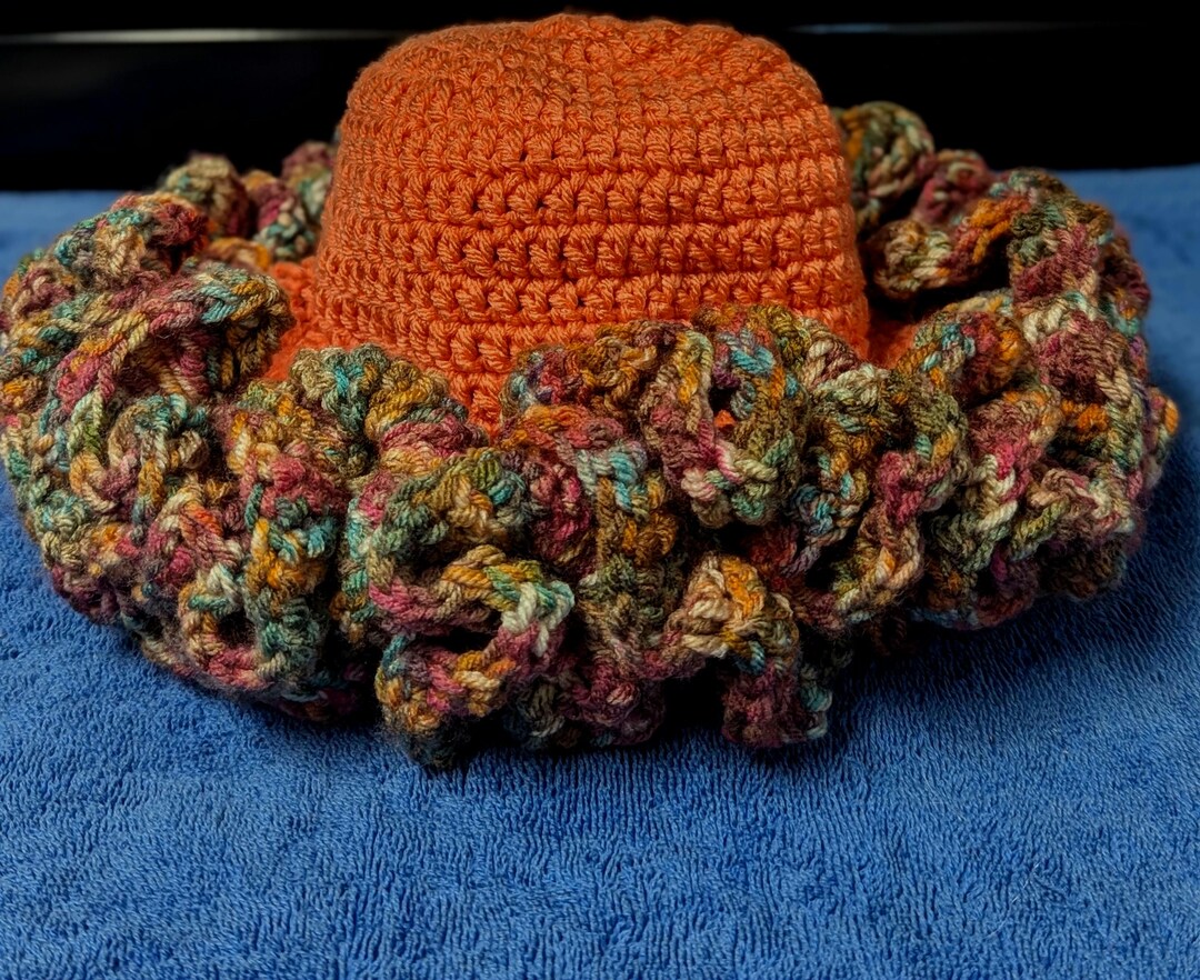 THE CORAL REEF Crochet Ruffle Hat - Etsy