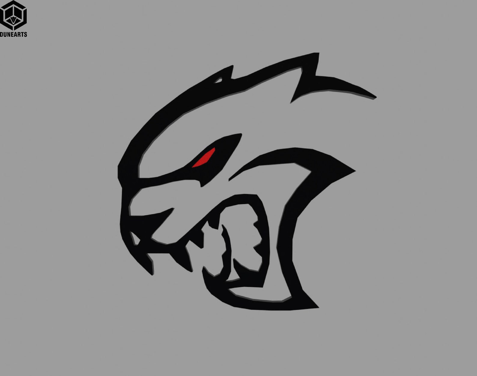 Hellcat Red Eye logo 3D STL Dodge Challenger Red Eye | Etsy