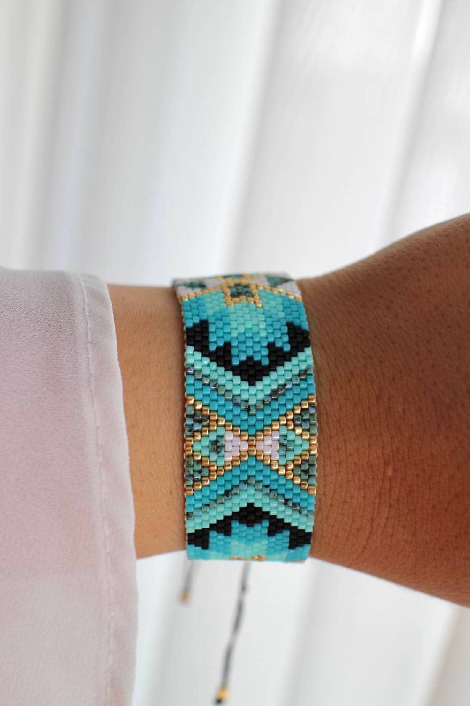 Miyuki Bead Bracelet Geometric Beaded Bracelet Miyuki - Etsy