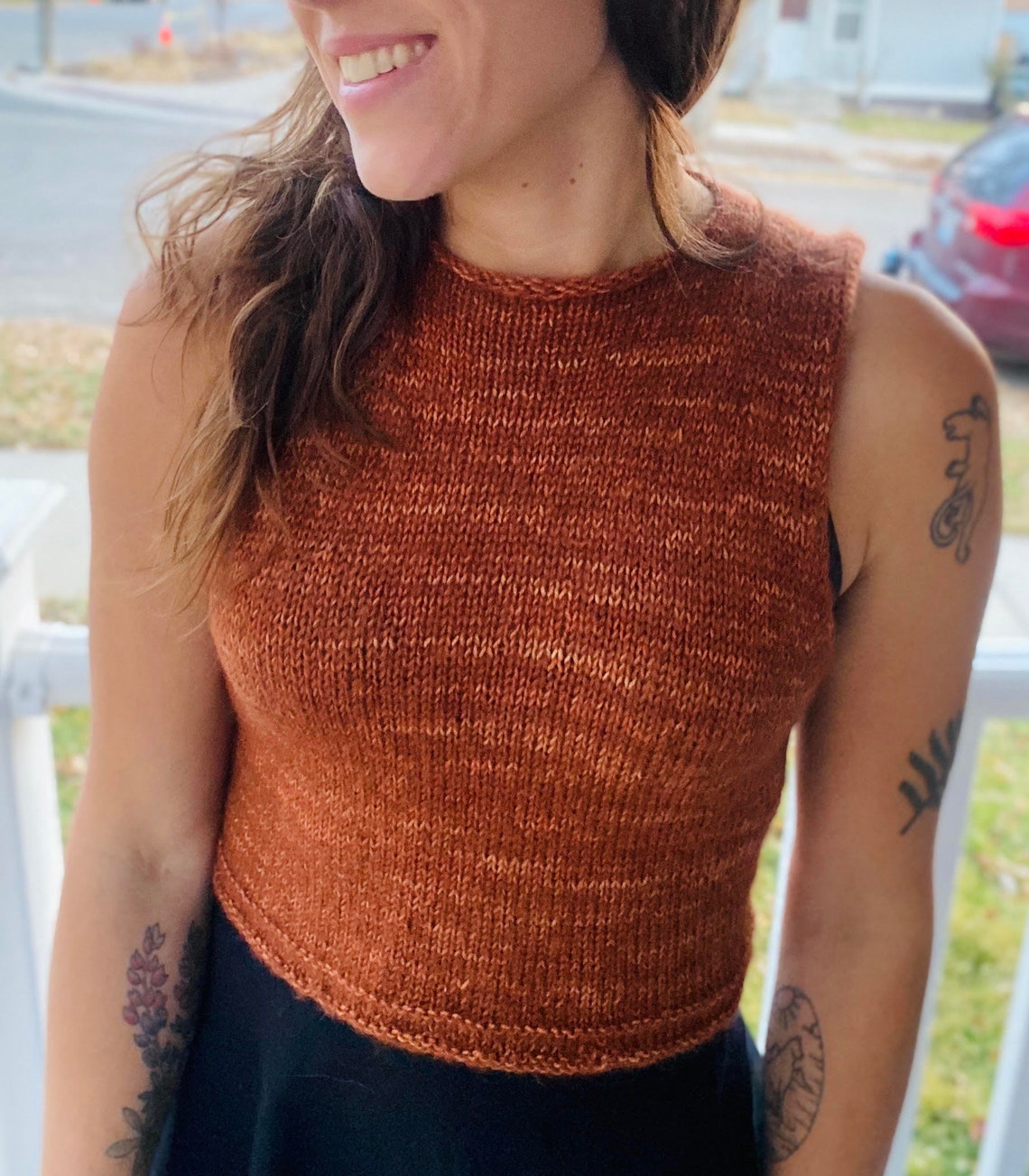 Knitting Pattern Roll Neck Tank // Summer and Winter Knitting Pattern ...