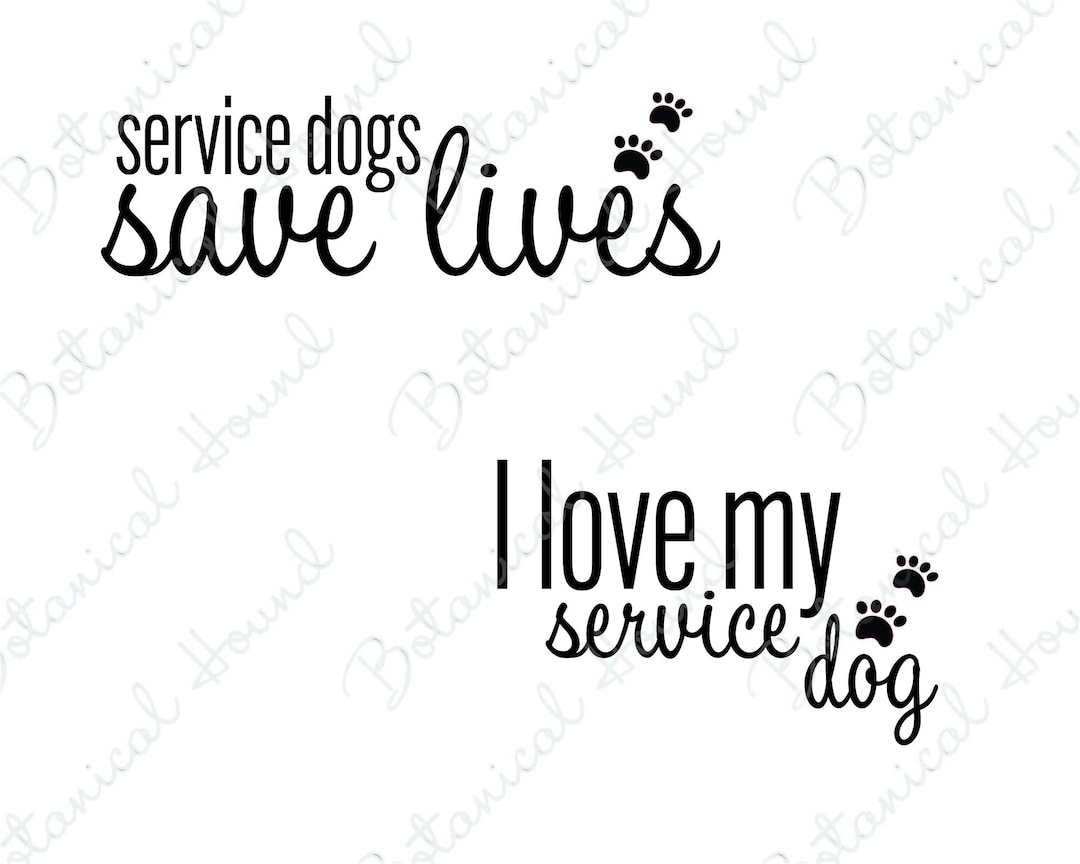 Service Dog SVG Bundle Cut File for Cricut and Silhouette | Service Dog ...