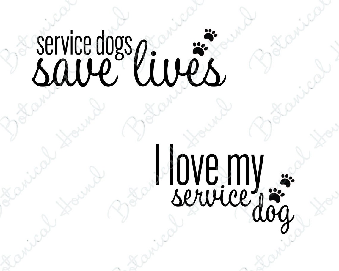 Service Dog SVG Bundle Cut File for Cricut and Silhouette - Etsy Canada