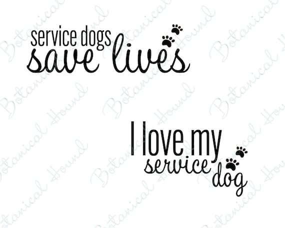 Service Dog SVG Bundle Cut File for Cricut and Silhouette - Etsy Canada