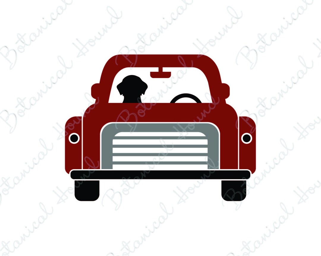 Front of Truck With Dog SVG Cutting File for Cricut and Silhouette - Etsy