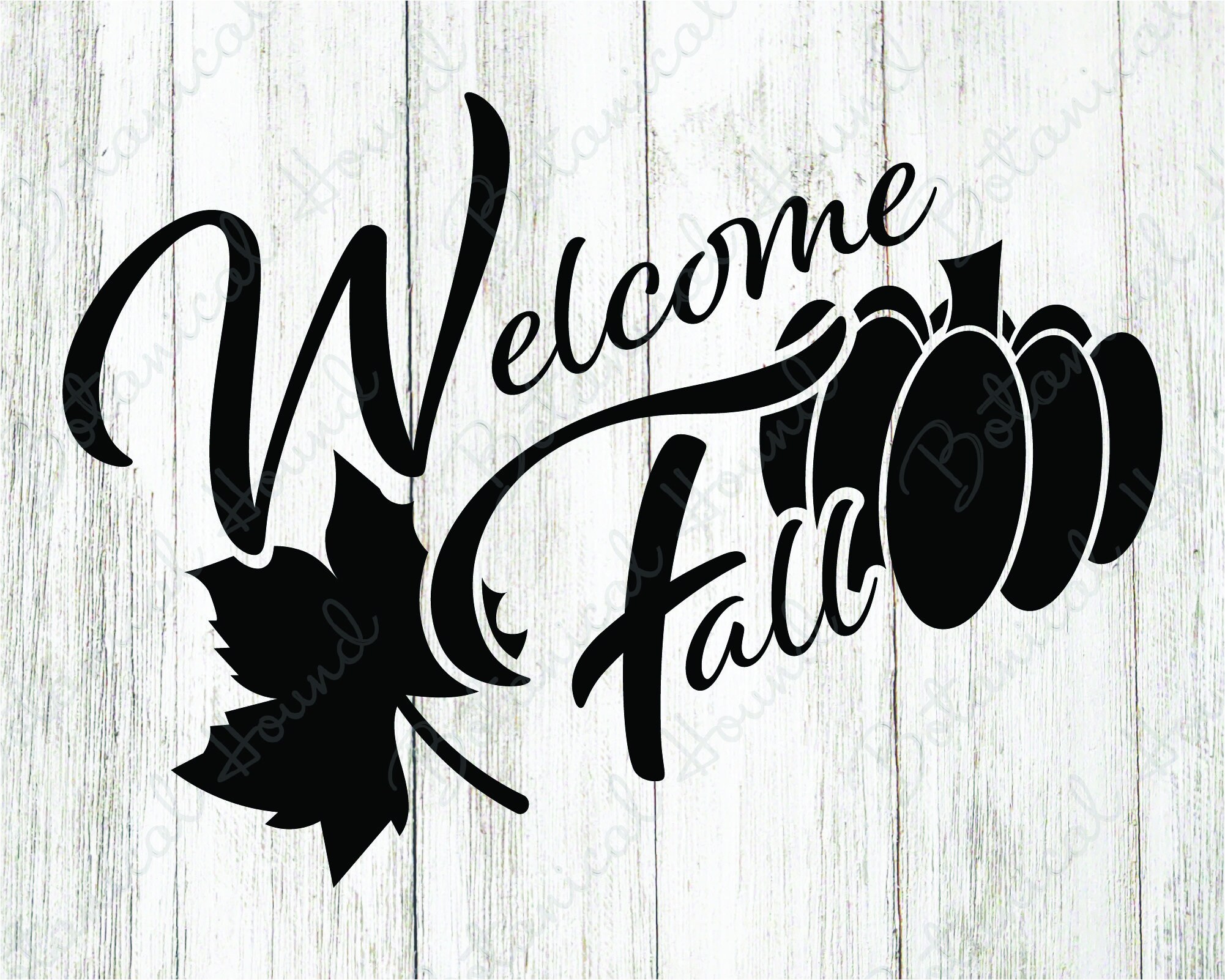 Welcome Fall With Leaf and Pumpkin SVG Cut File for Cricut - Etsy
