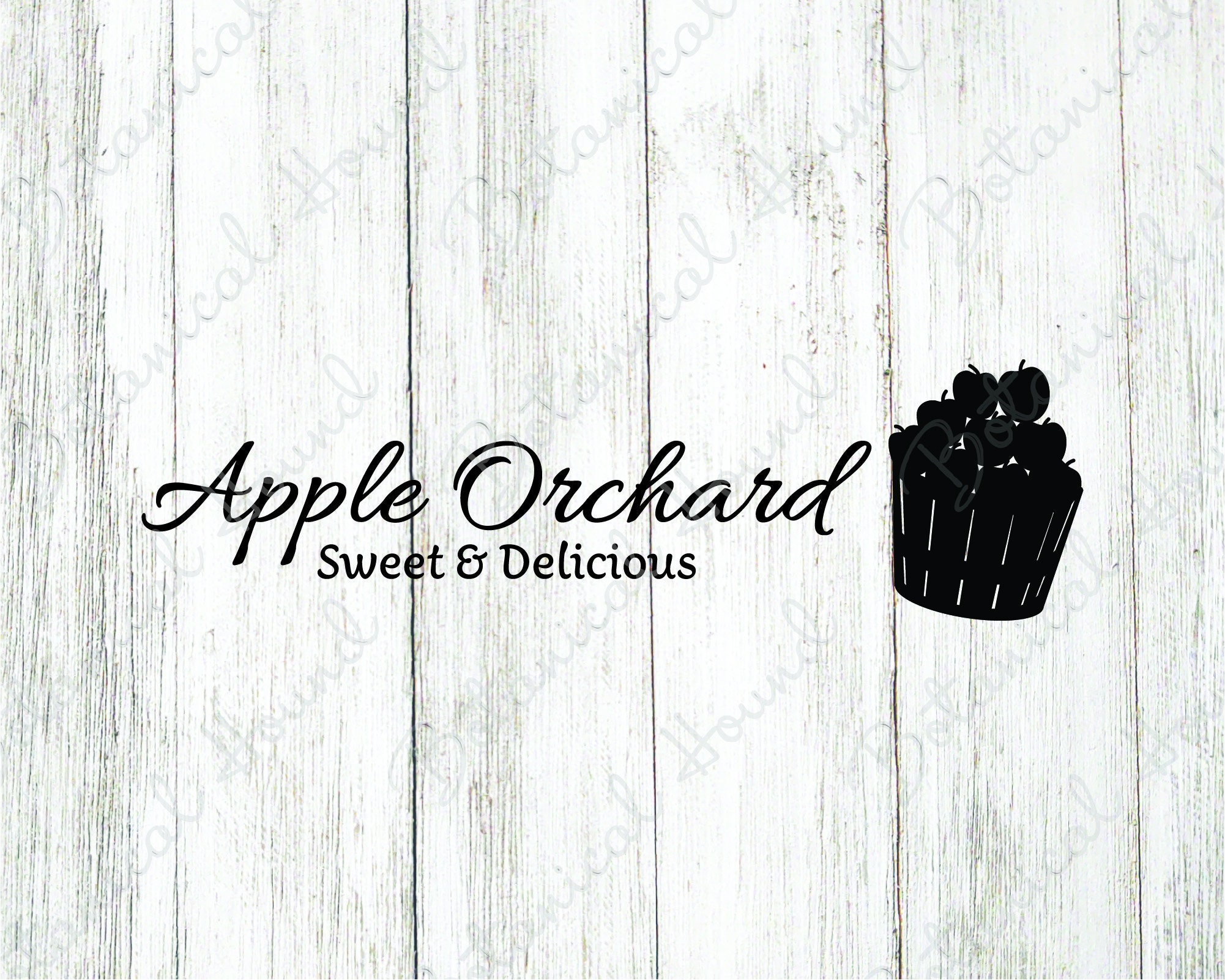 Apple Orchard Sweet and Delicious SVG | Apple Orchard Sign Cut File for ...