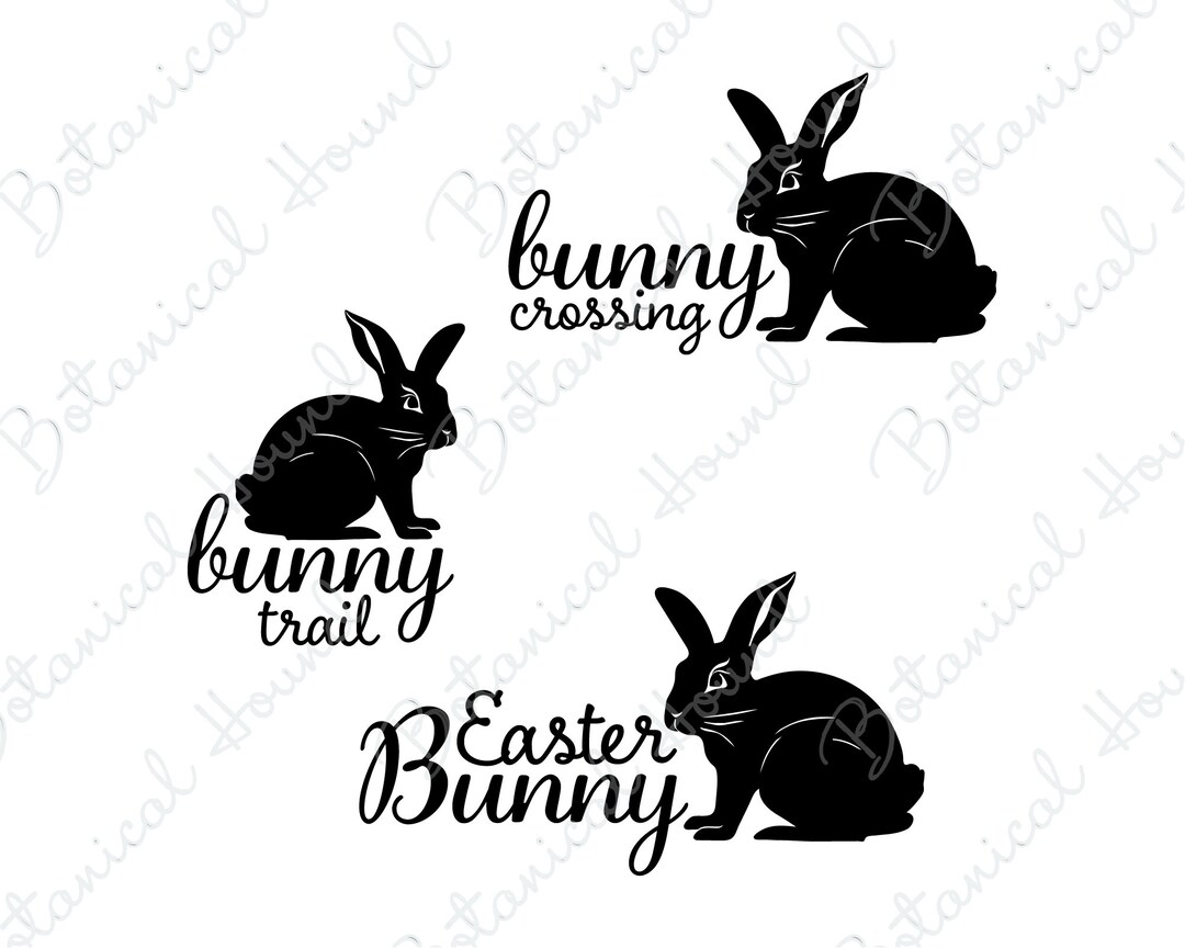 Bunny Crossing Easter Rabbit SVG Bundle Cut Files for Cricut Crafters ...