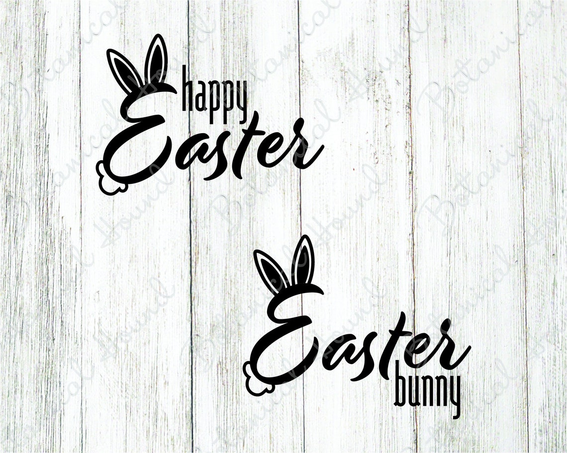 Happy Easter and Easter Bunny SVG Cut File Bundle | Etsy