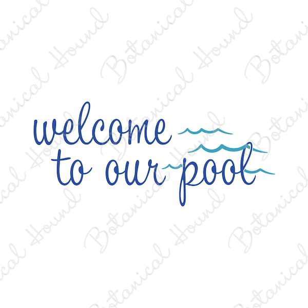 Welcome to Our Pool - Etsy