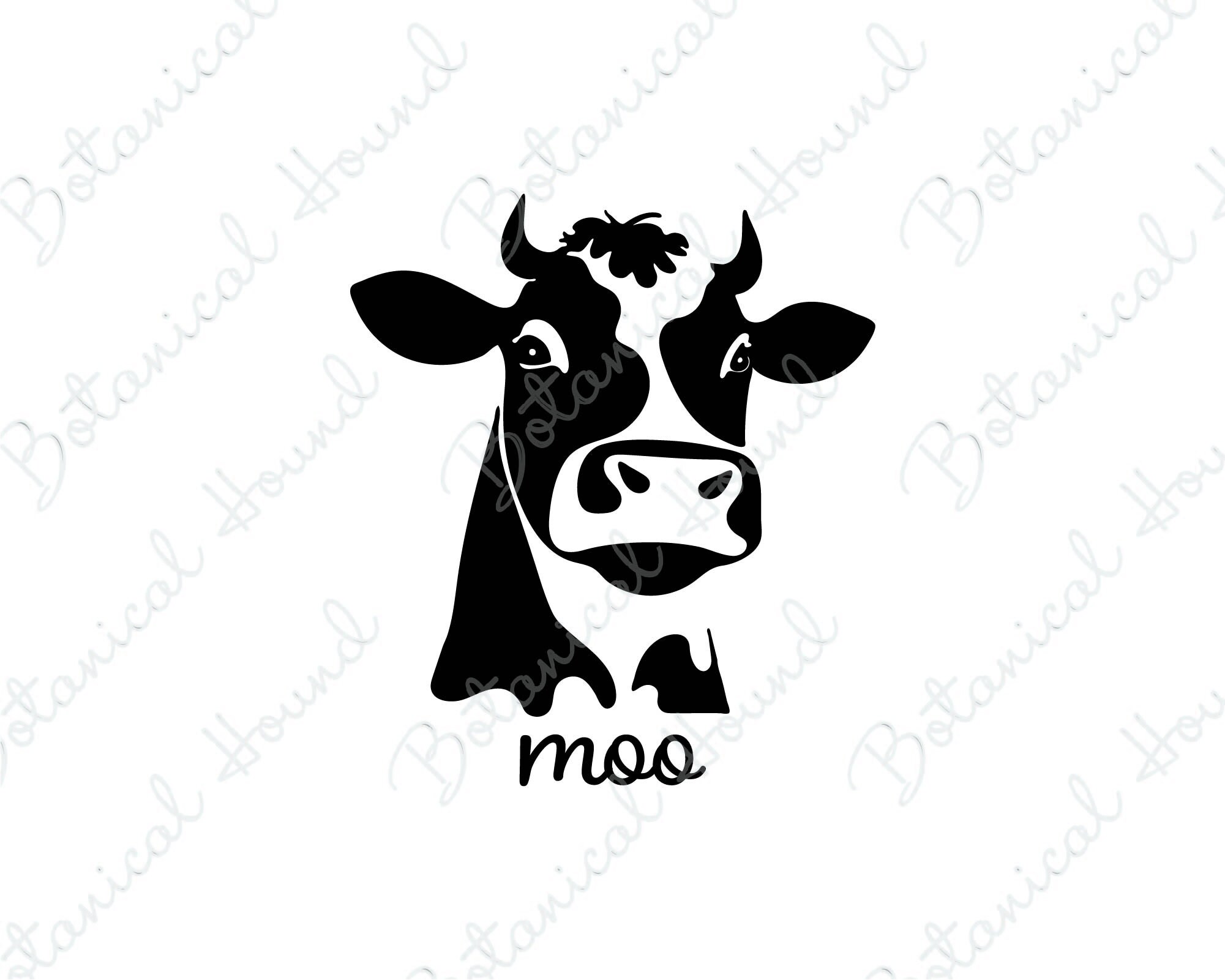 Moo SVG Cutting File for Cricut and Silhouette Moo Farmhouse SVG - Etsy