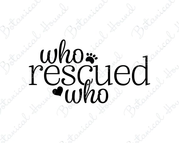 Who Rescued Who Animal Lovers SVG Cut File for Cricut and - Etsy