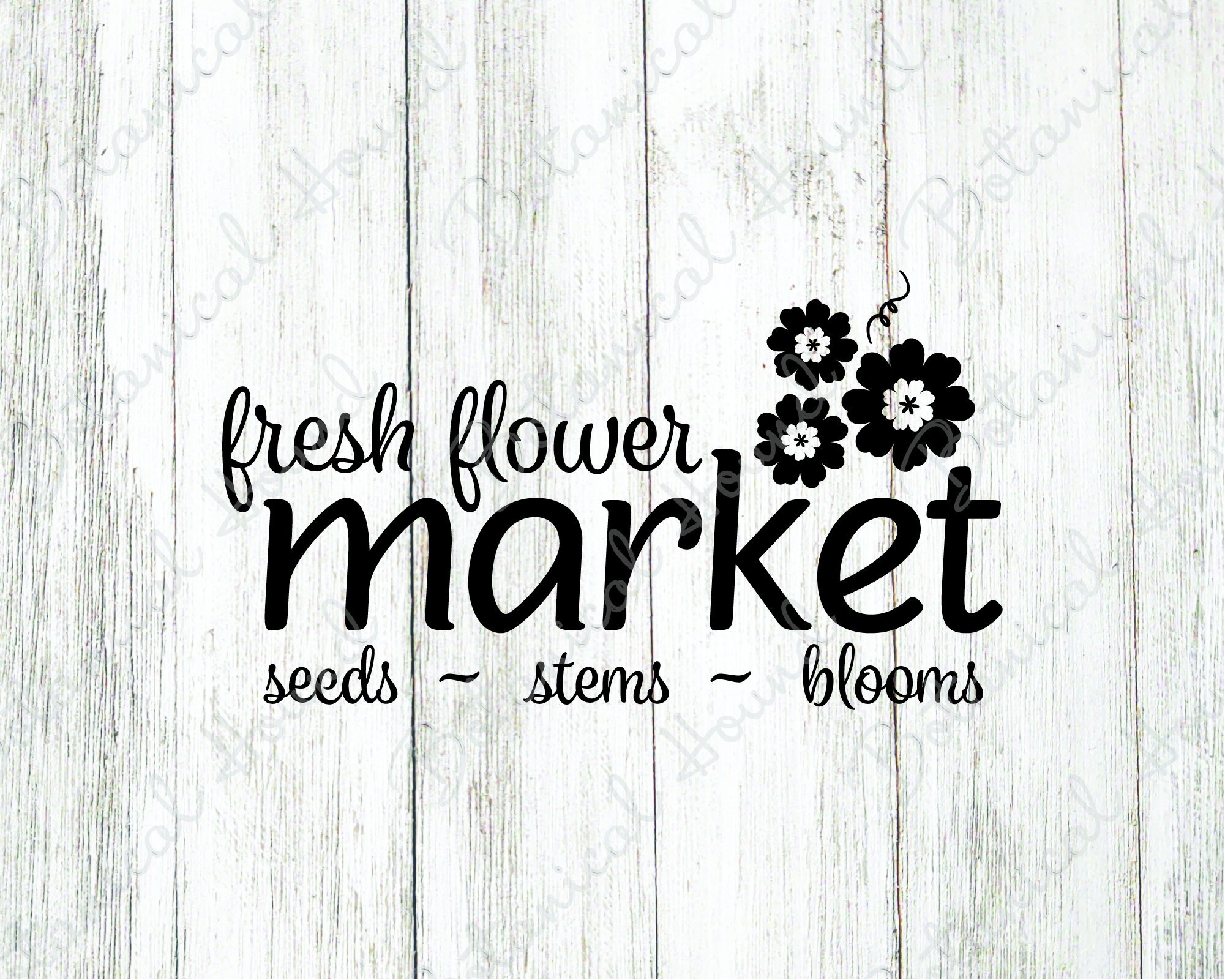 Fresh Flower Market SVG Cut File for Cricut and Silhouette - Etsy