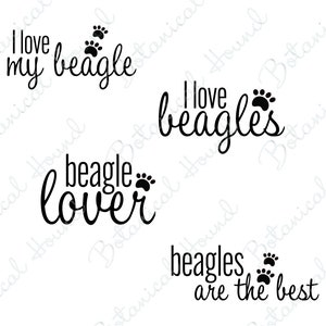 Beagle Lover SVG Cut File Bundle for Cricut and Silhouette | I Love My ...