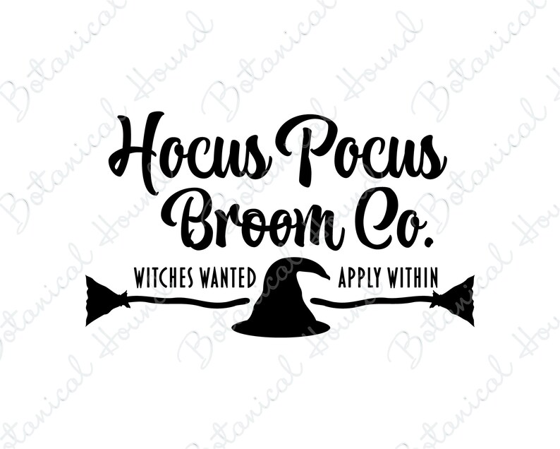 Hocus Pocus Broom Co SVG Cutting File for Cricut and Silhouette - Etsy