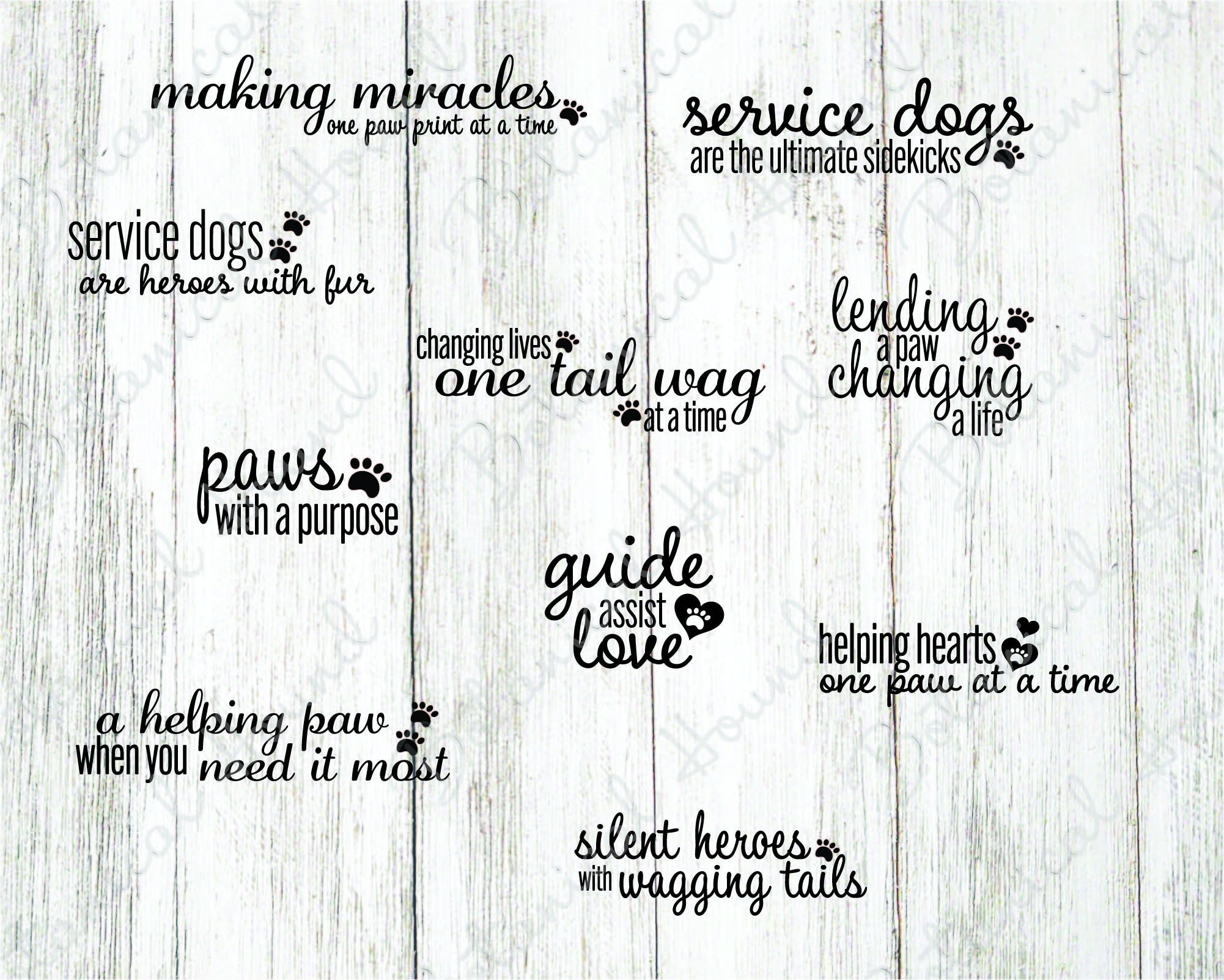 Service Dog Sayings SVG Cut File Bundle for Cricut and Silhouette - Etsy