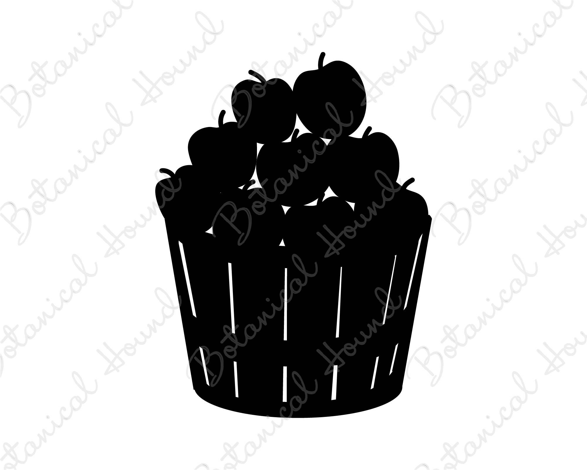 Basket of Apples SVG Fall Theme SVG Harvest SVG Cut File | Etsy