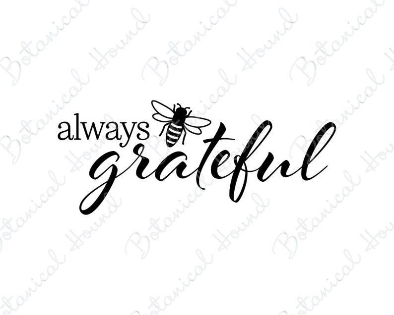 Always Bee Grateful SVG Cut File for Cricut and Silhouette - Etsy