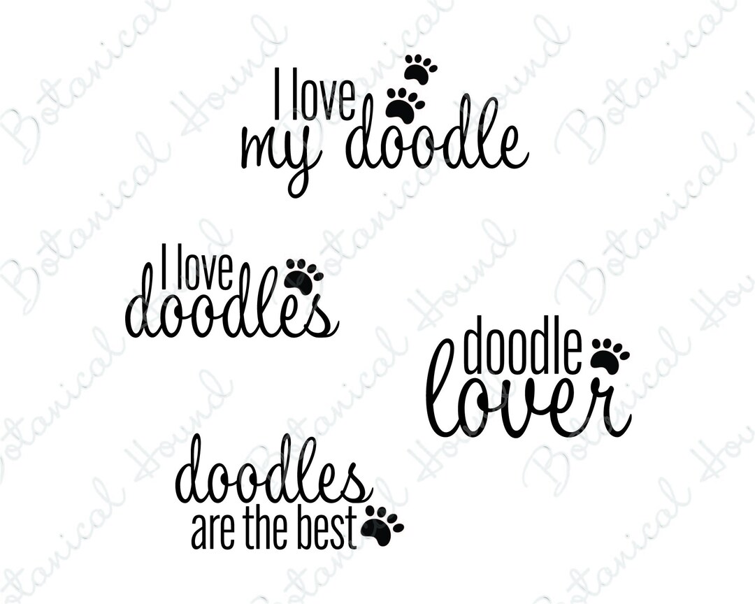 Doodle Lover SVG Cut File Bundle for Cricut and Silhouette | I Love My ...