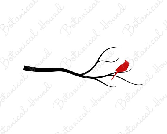 Cardinal on Branch Layered SVG Cut File for Cricut and - Etsy