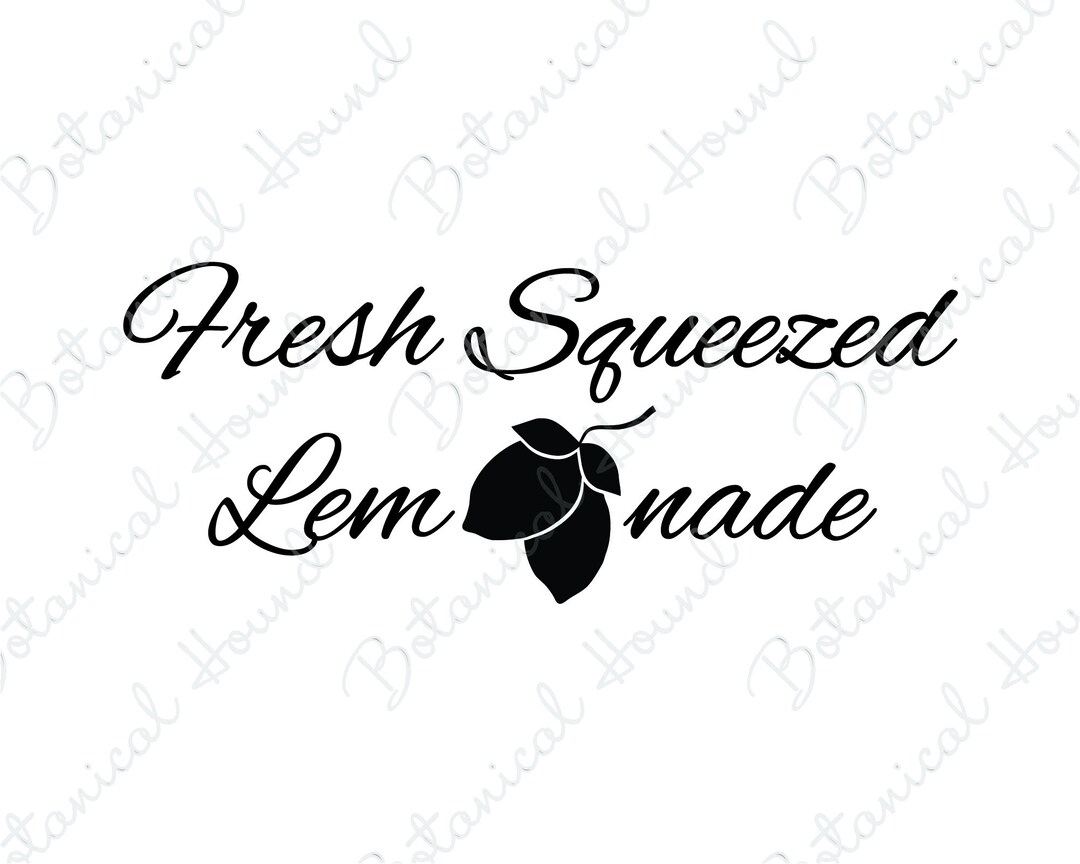 Fresh Squeezed Lemonade SVG Summer Sign SVG Cut File for - Etsy