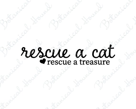 Rescue A Cat Rescue A Treasure SVG Cut File for Cricut and - Etsy