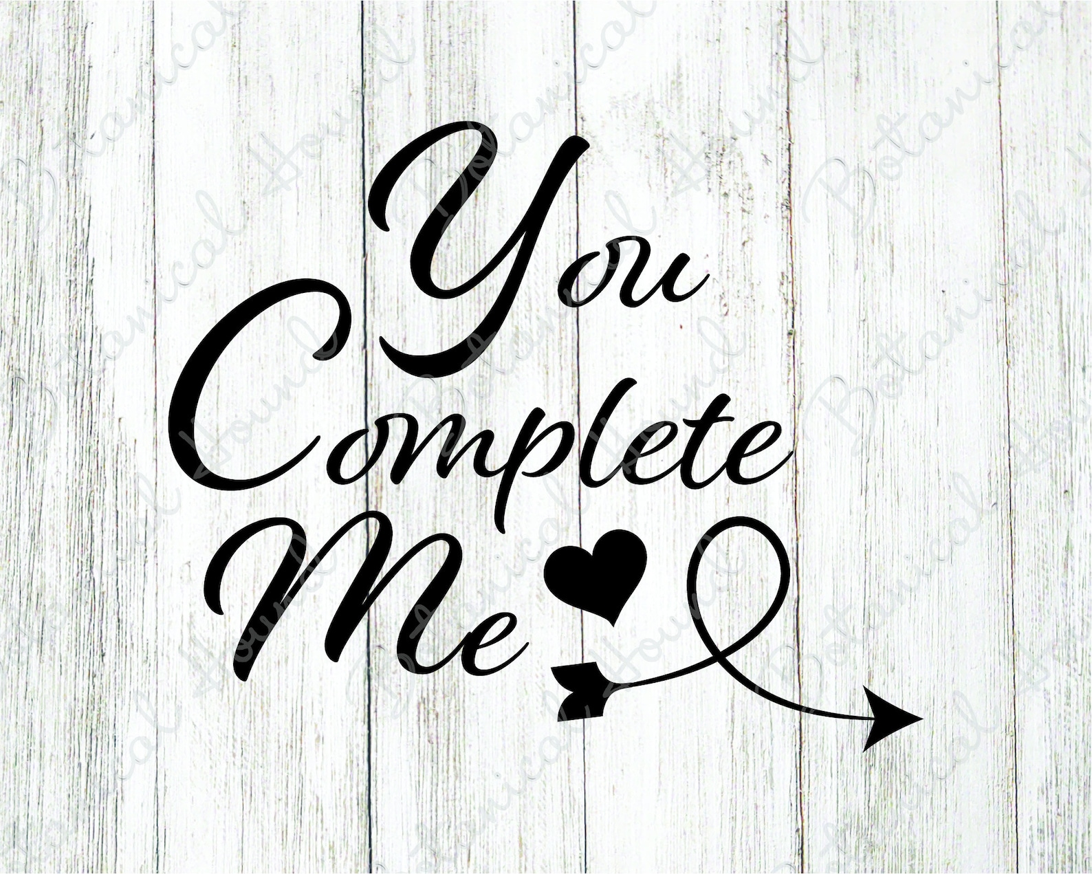You Complete Me SVG Cut File for Cricut and Silhouette - Etsy