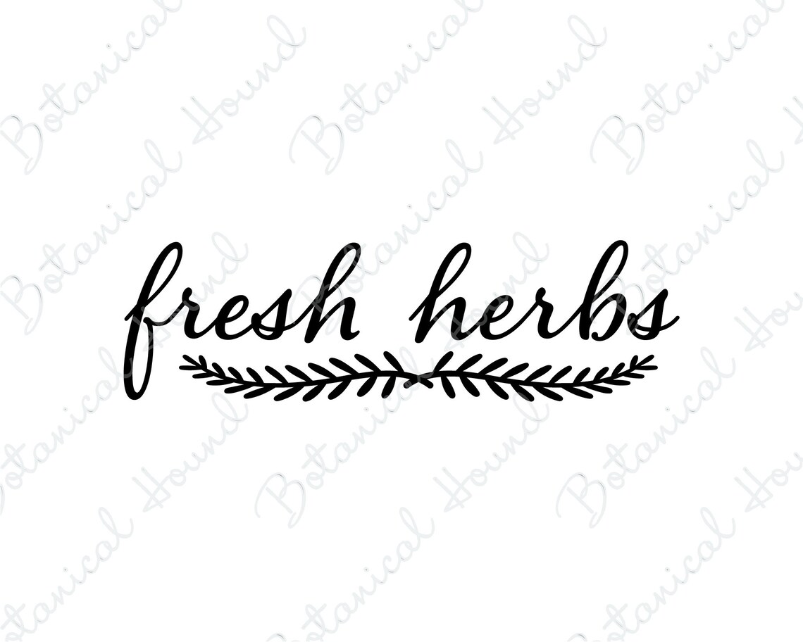 Fresh Herbs SVG Cut File for Cricut and Silhouette - Etsy