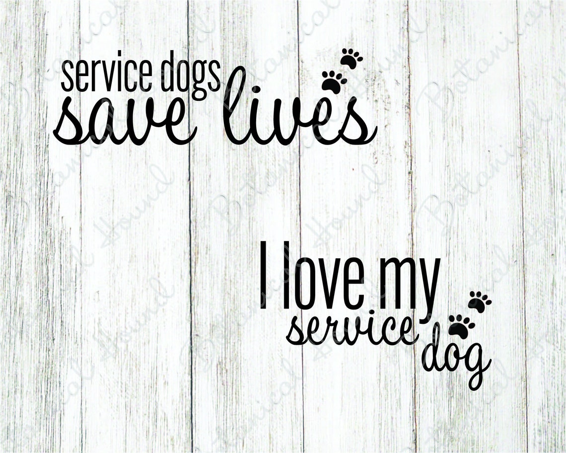 Service Dog SVG Bundle Cut File for Cricut and Silhouette - Etsy