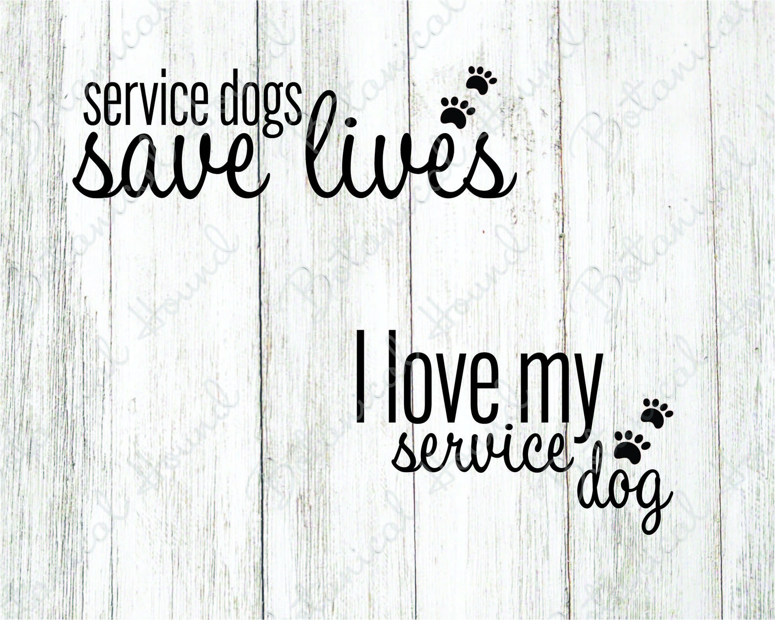 Service Dog SVG Bundle Cut File for Cricut and Silhouette Service Dog ...