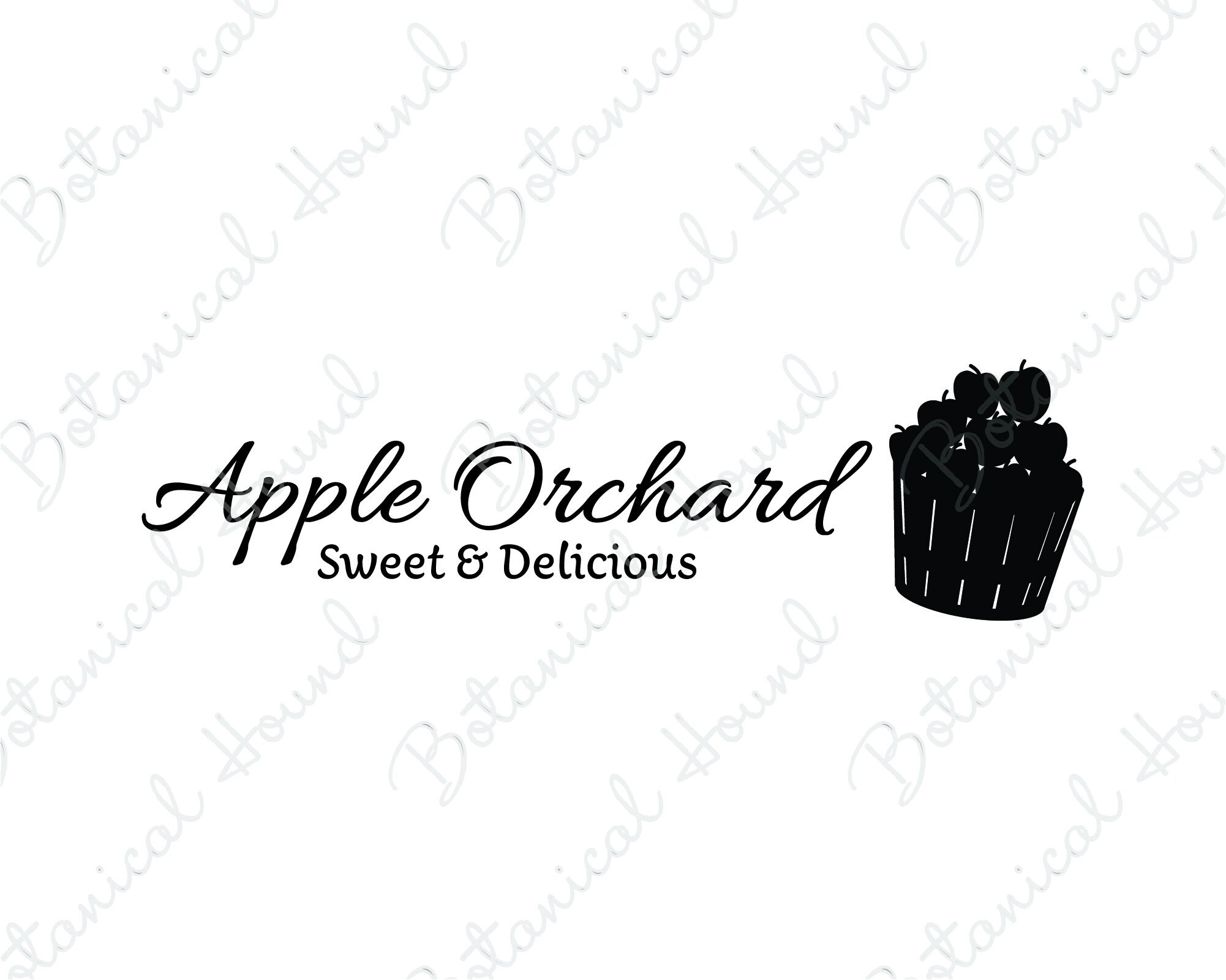 Apple Orchard Sweet and Delicious SVG Apple Orchard Sign Cut - Etsy