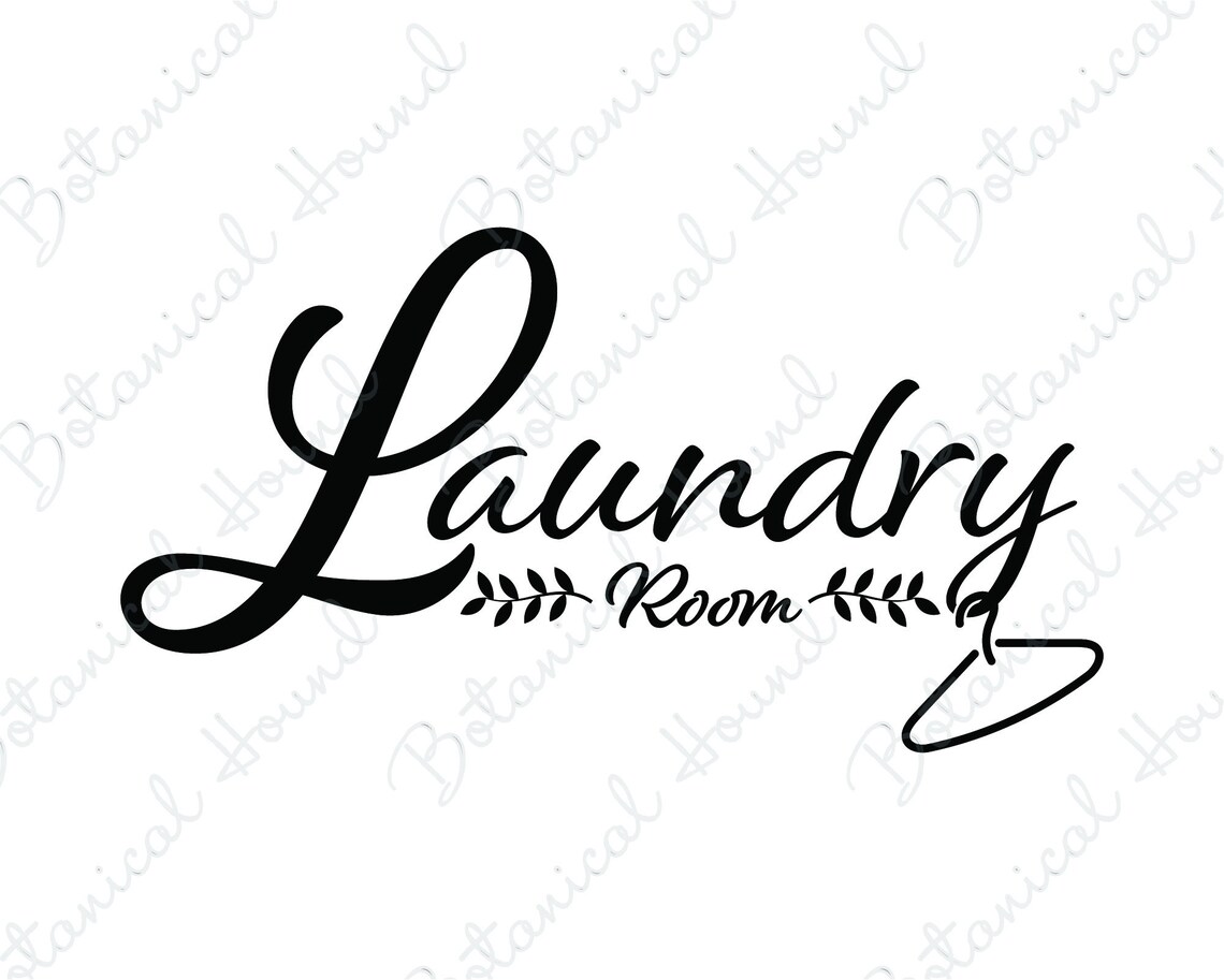 Laundry Room With Hanger SVG Cutting File for Cricut and Silhouette ...