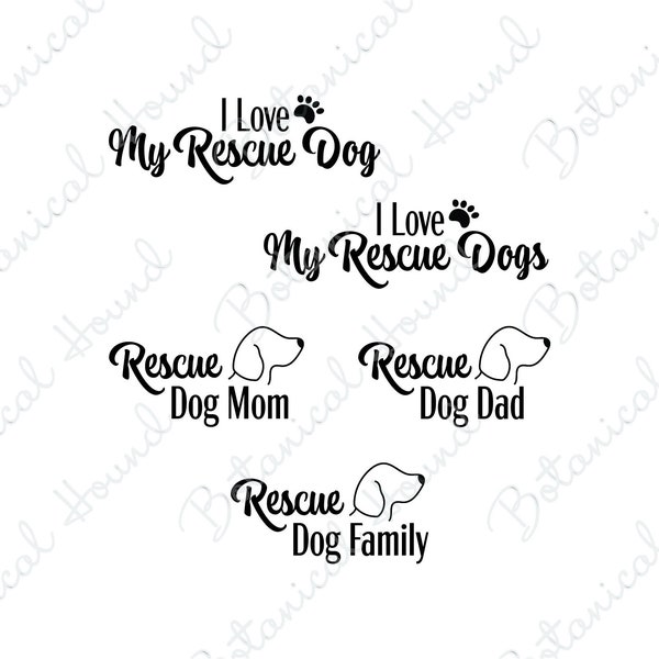 I Love My Rescue Dog - Etsy