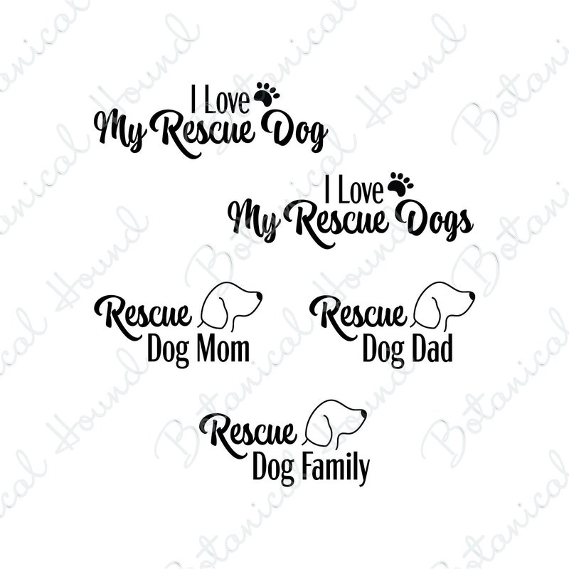 I Love My Rescue Dog - Etsy